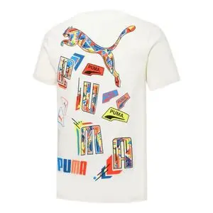 PUMA Multi Logo Tee 'white