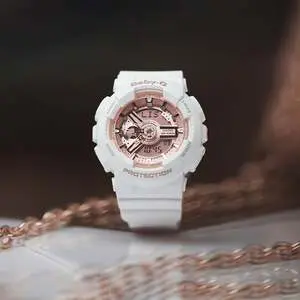 Casio Baby-g Pink Analog-digital Watch - White