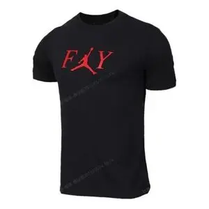 JORDAN Fly T-shirt 'black - Black/multi-color