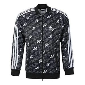 Adidas Originals Monogram Print Track Jacket - Black
