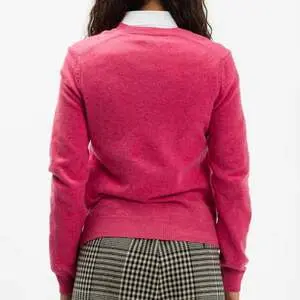 Play Comme Des Garcon V-neck Pullover With Red Emblem