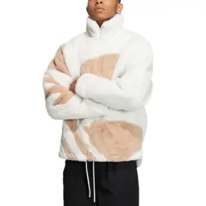 Adidas Faux Fur Track Jacket With Logo Detail
