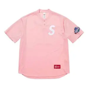 Supreme Supreme S Logo Baseball Henley Pink