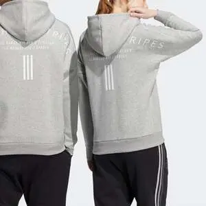 Adidas Zipper Hooded Jacket With Alphabet Print