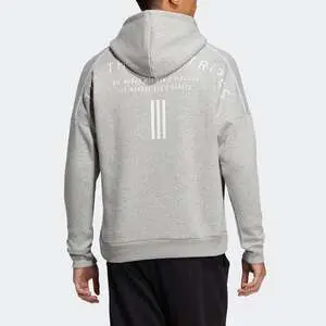 Adidas Zipper Hooded Jacket With Alphabet Print
