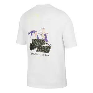 JORDAN Alphabet Logo Back Printing Short Sleeve White - Multi-color