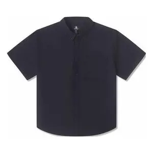 CONVERSE Short Sleeve Basic Woven Shirt Asia Sizing - Black