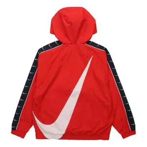 Nike Jacket Hooded Long Sleeve Printed Fashion Jacket - Red