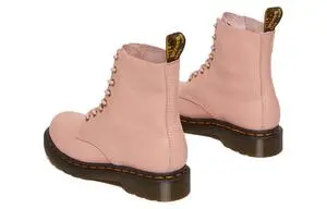 Dr. Martens 1460 Pascal Virginia Leather Lace Up Boots - Peach Beige