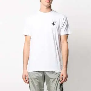 Off-White Ss21 Back Arrow Logo Printing Round Neck Pullover Short Sleeve - White
