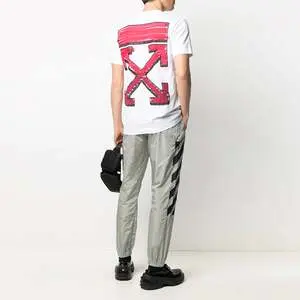 Off-White Ss21 Back Arrow Logo Printing Round Neck Pullover Short Sleeve - White