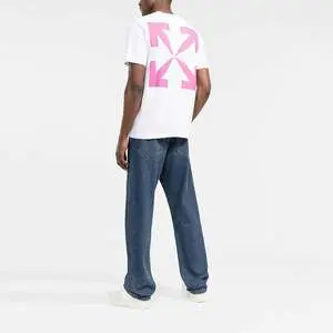 Off-White Logo Alphabet Printing Arrow Short Sleeve White