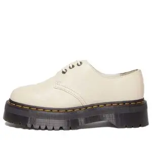 Dr. Martens 1461 Pisa Leather Platform Shoes - Parchment Beige