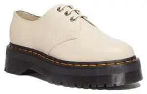 Dr. Martens 1461 Pisa Leather Platform Shoes - Parchment Beige
