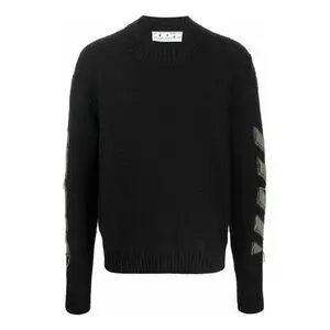 Off-White Fw21 Arrow Pattern Round Neck Pullover Wool Sweater