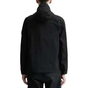 Stone Island Supima Cotton Twill Stretch Hooded Jacket - Black