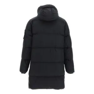Stone Island Crinkle Reps Hooded Down Long Jacket