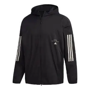 Adidas Logo Stripe Printing Hooded Jacket - Default Color