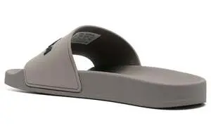Balenciaga Rubber Pool Slides - Grey/black