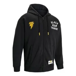 Under Armour Project Rock Black Adam Full Zip Rival Fleece Hoodie 'black Yellow