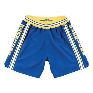 Mitchell & Ness Nba Authentic Golden State Warriors Road 1981-82 Shorts - Blue/yellow/white