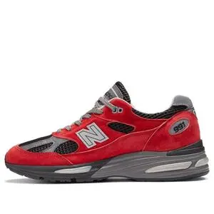 NEW BALANCE 991v2 Athletic Sneakers - Red/black/grey
