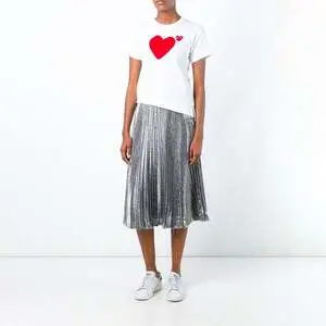 Play Comme Des Garcon Double Sided Heart Logo T-shirt - White