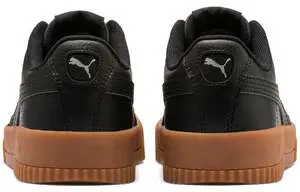 PUMA Carina Leather Low Top Sneakers - Black