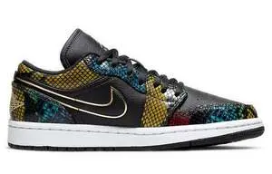 JORDAN 1 Low 'multi Snakeskin - Black/multi