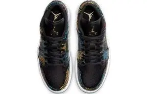 JORDAN 1 Low 'multi Snakeskin - Black/multi