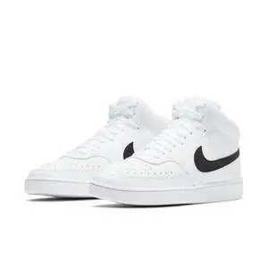 Nike Court Vision Mid Top Sneakers - White/black