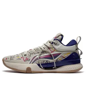 LI-NING Speed Premium Athletic Sneakers - Beige/navy