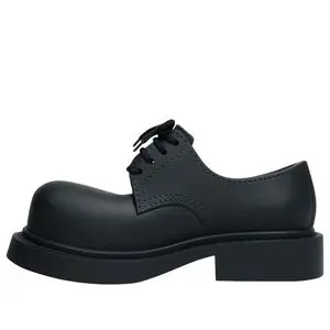 Balenciaga Steroid Derby Lace Up Leather Shoes - Black