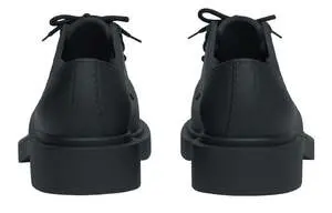 Balenciaga Steroid Derby Lace Up Leather Shoes - Black