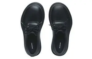 Balenciaga Steroid Derby Lace Up Leather Shoes - Black
