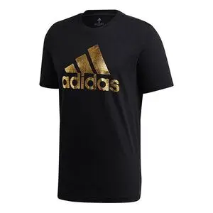 Adidas Universal Foil Letter Short-sleeve Tee - Black