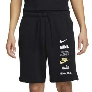 Nike Club Fleece Multi-logo Shorts - Black/multi-color