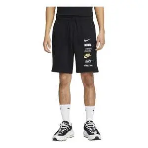 Nike Nike Club Fleece Multi-Logo Shorts Black/multi-color