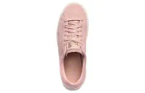 PUMA Suede Platform Satin Sneakers - Pink