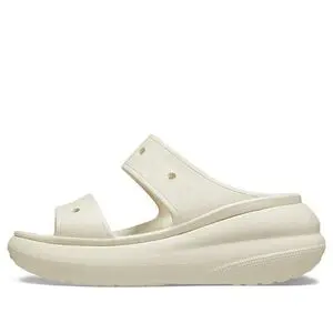 CROCS Classic Crush Platform Slide Sandals - Bone