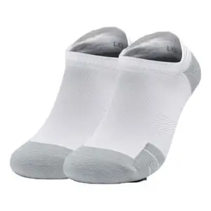 Under Armour Iso-chill Armourdry No Show Tab Socks - White/grey