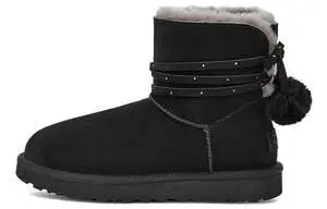 UGG Mini Bailey Bow Pom Ankle Boots