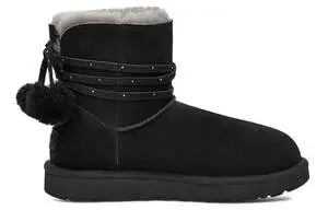UGG Mini Bailey Bow Pom Ankle Boots