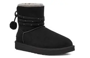 UGG Mini Bailey Bow Pom Ankle Boots
