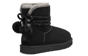UGG Mini Bailey Bow Pom Ankle Boots