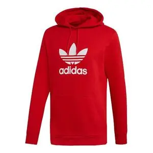 Adidas Originals Trefoil Drawstring Hoodie - Red