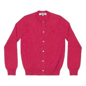 Play Comme Des Garcon Cardigan With Emblem - Pink