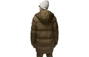 JORDAN Logo Zipper Mid-length Down Jacket