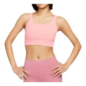 Nike Zenvy Longline Medium-support Padded Sports Bra - Pink