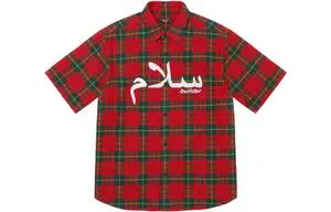 Supreme Ss23 Week6 Arabic Logo Flannel Shirt